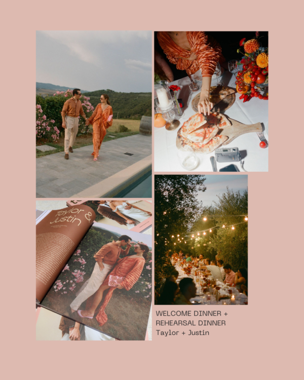 Taylor + Justin Welcome Dinner + Rehearsal Dinner by Nicole Plett ...